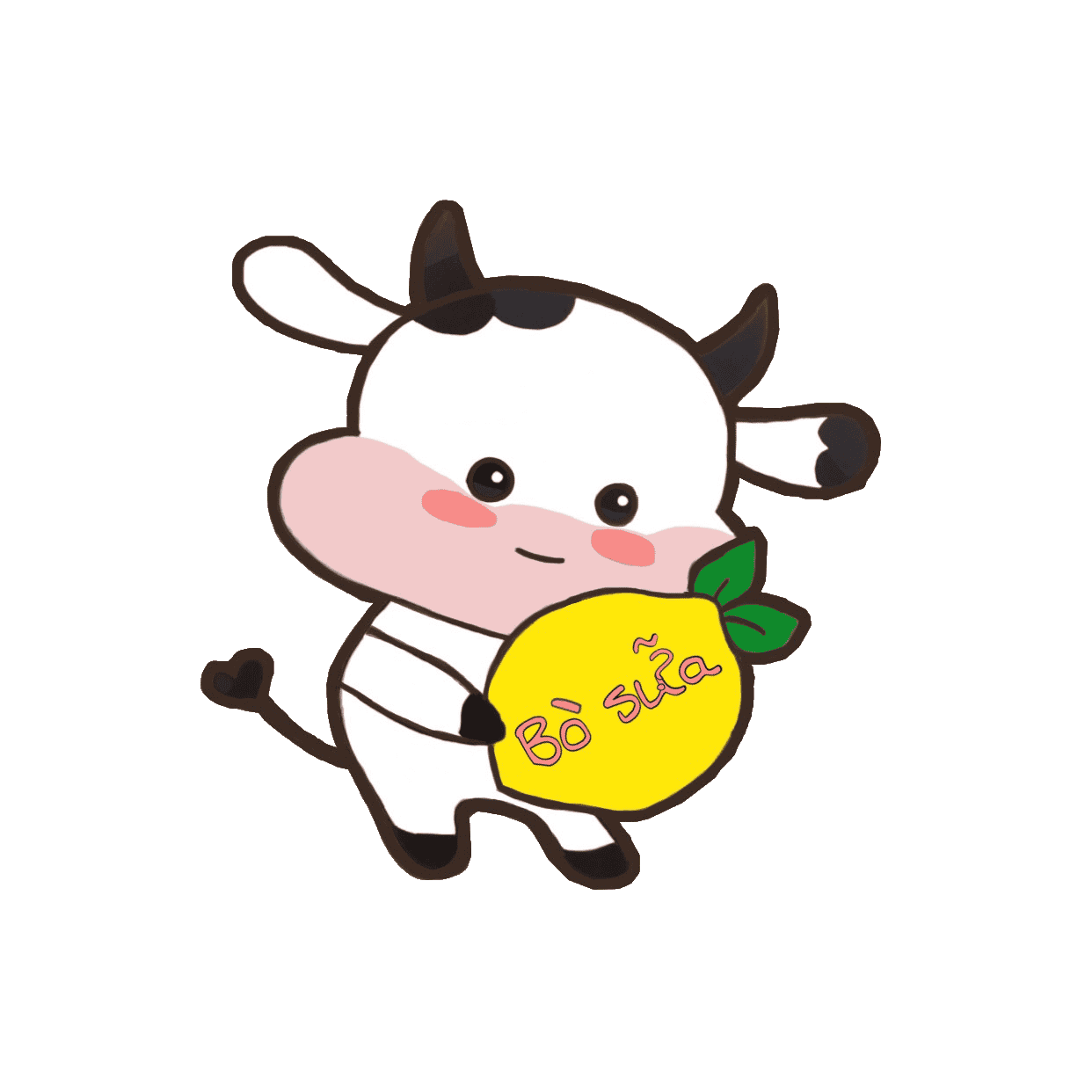 99+ Mẫu sticker bò sữa cute đáng yêu tại Kimconcept